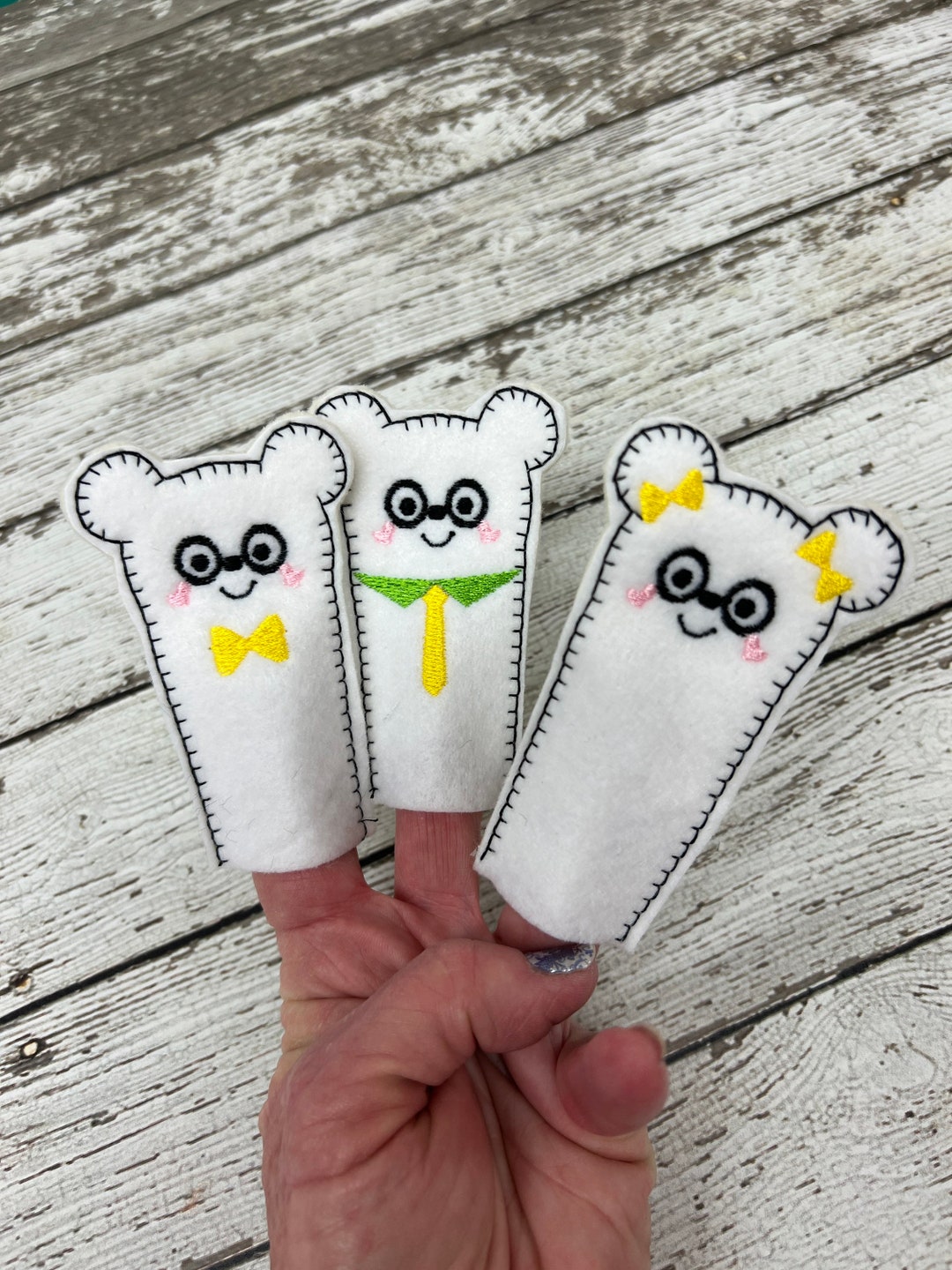 Panda Finger Puppets Panda Felt Finger Puppets Panda Bear Family Finger ...