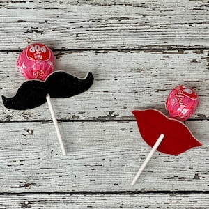 Charming Lip and Mustache Lollipop Holders, Fun Lollipop Holders for ...