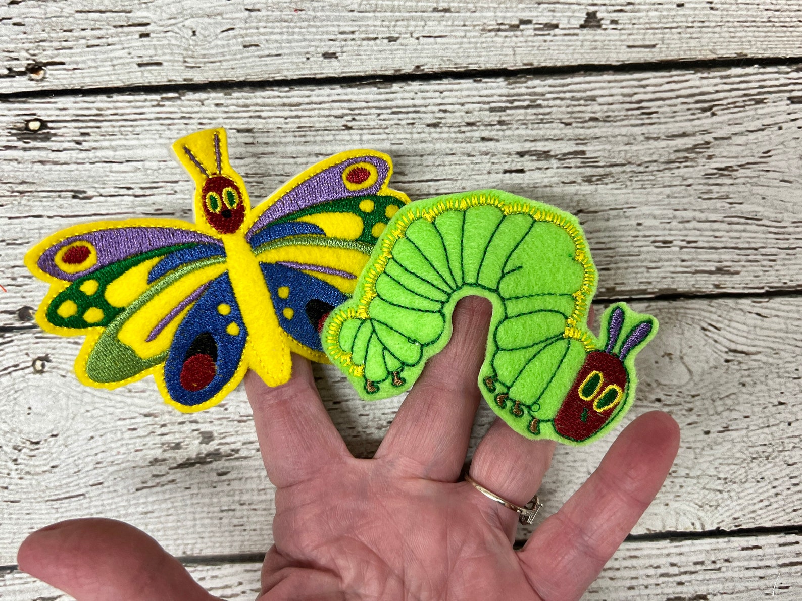 Hungry Caterpillar Felt Finger Puppets: Storytime Puppet Set - Etsy