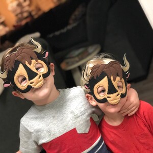 Bull Mask Bull Costume Halloween Mask Taurus Mask Felt Animal Mask Hand ...