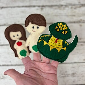 Adam and Eve Felt Finger Puppet Set - Essential Bible Story Prop - Etsy