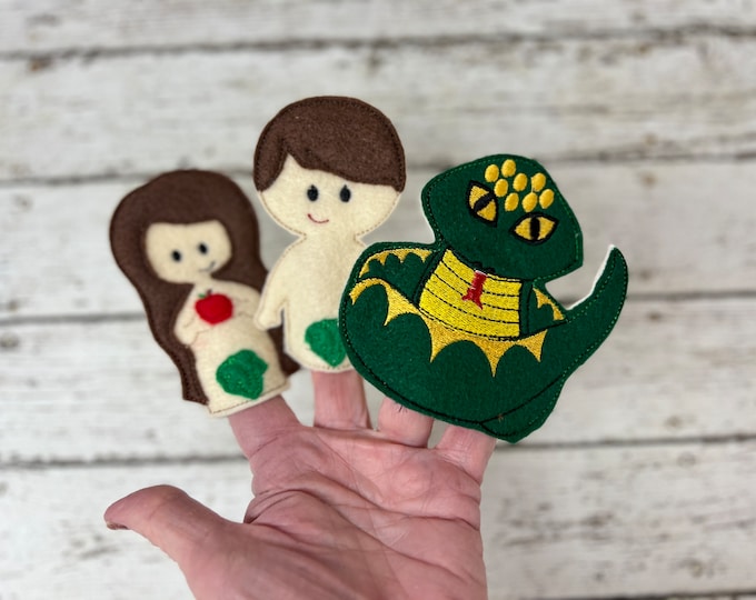 Adam and Eve Felt Finger Puppet Set - Essential Bible Story Prop - Etsy
