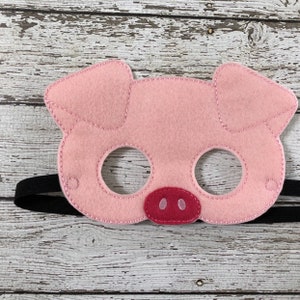 Girl Pig Mask Floral Felt Pig Mask Animal Mask Girl Pig Costume Farm ...