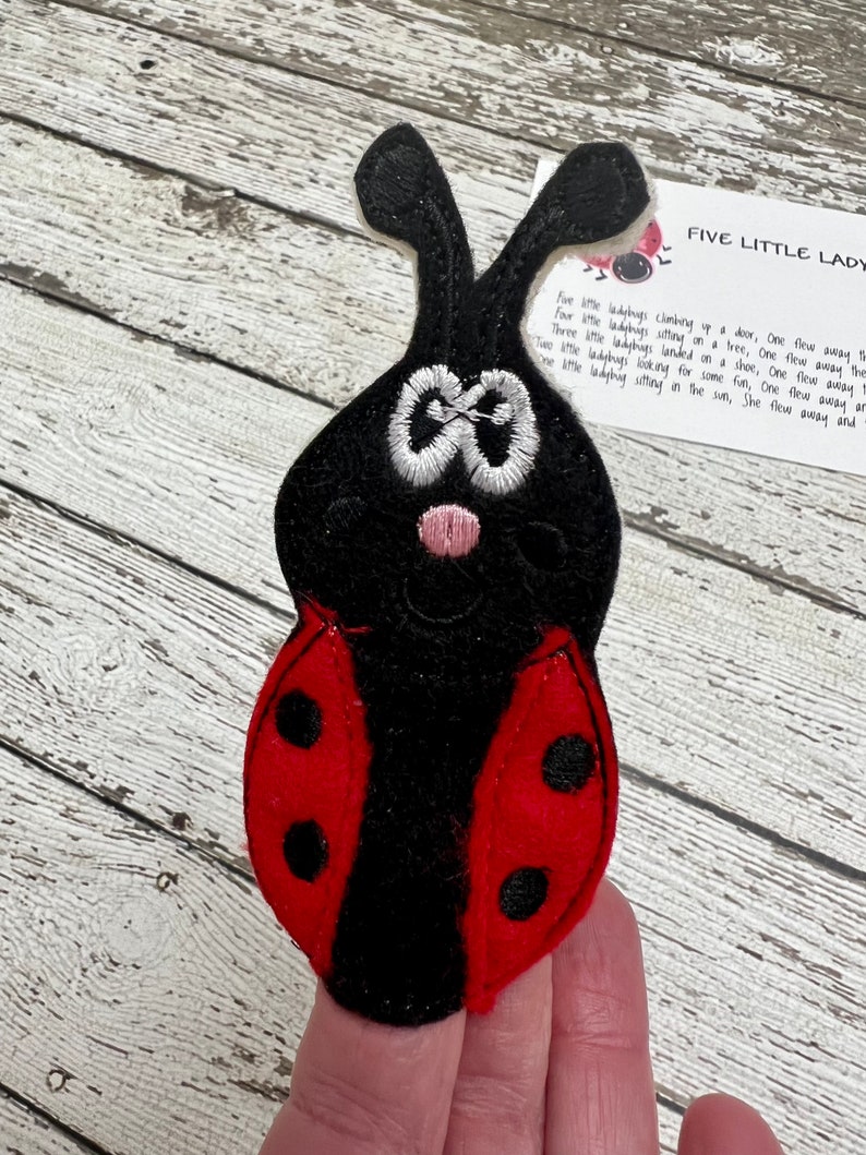 Ladybug Felt Finger Puppets: Storytime Pretend Play Props - Etsy