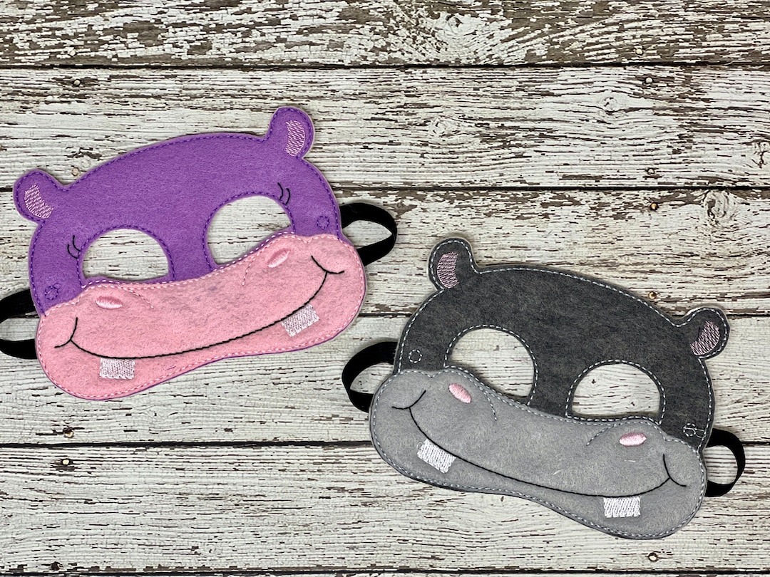 Adorable African Hippopotamus Costume Mask - Fun Animal Mask for ...