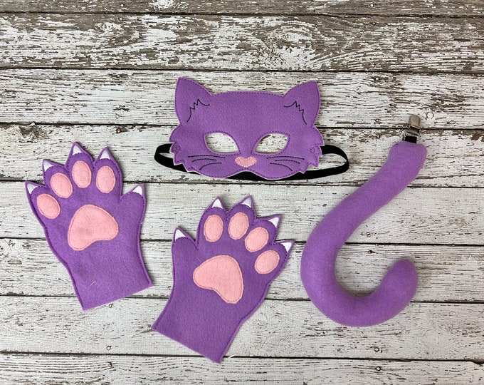 Purple and Lavender Cat Ears and Tail-cat Costume-kid Costume-harajuku ...
