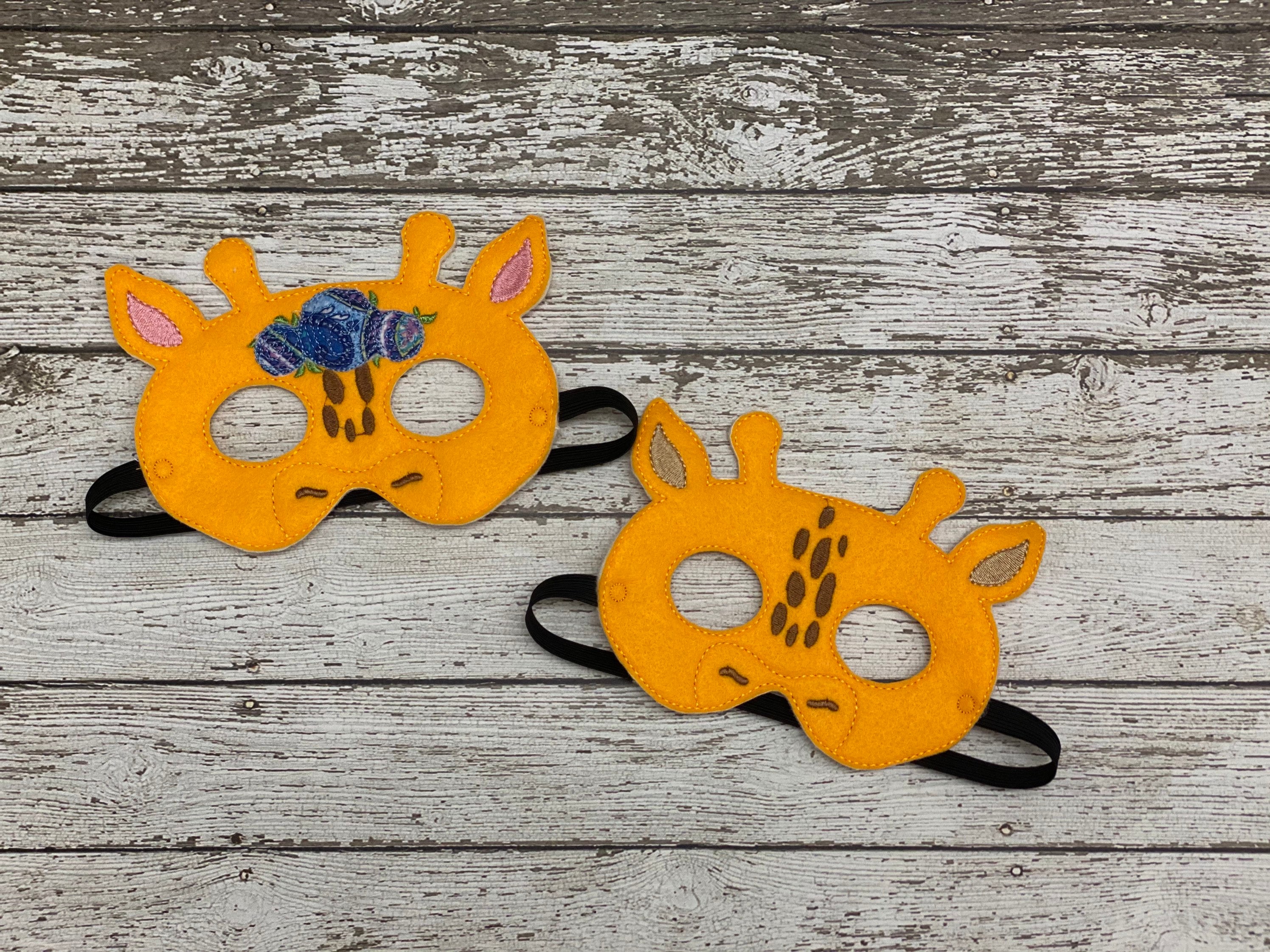 Embroidered Felt Giraffe Mask: Kids Costume, Party Favor - Etsy