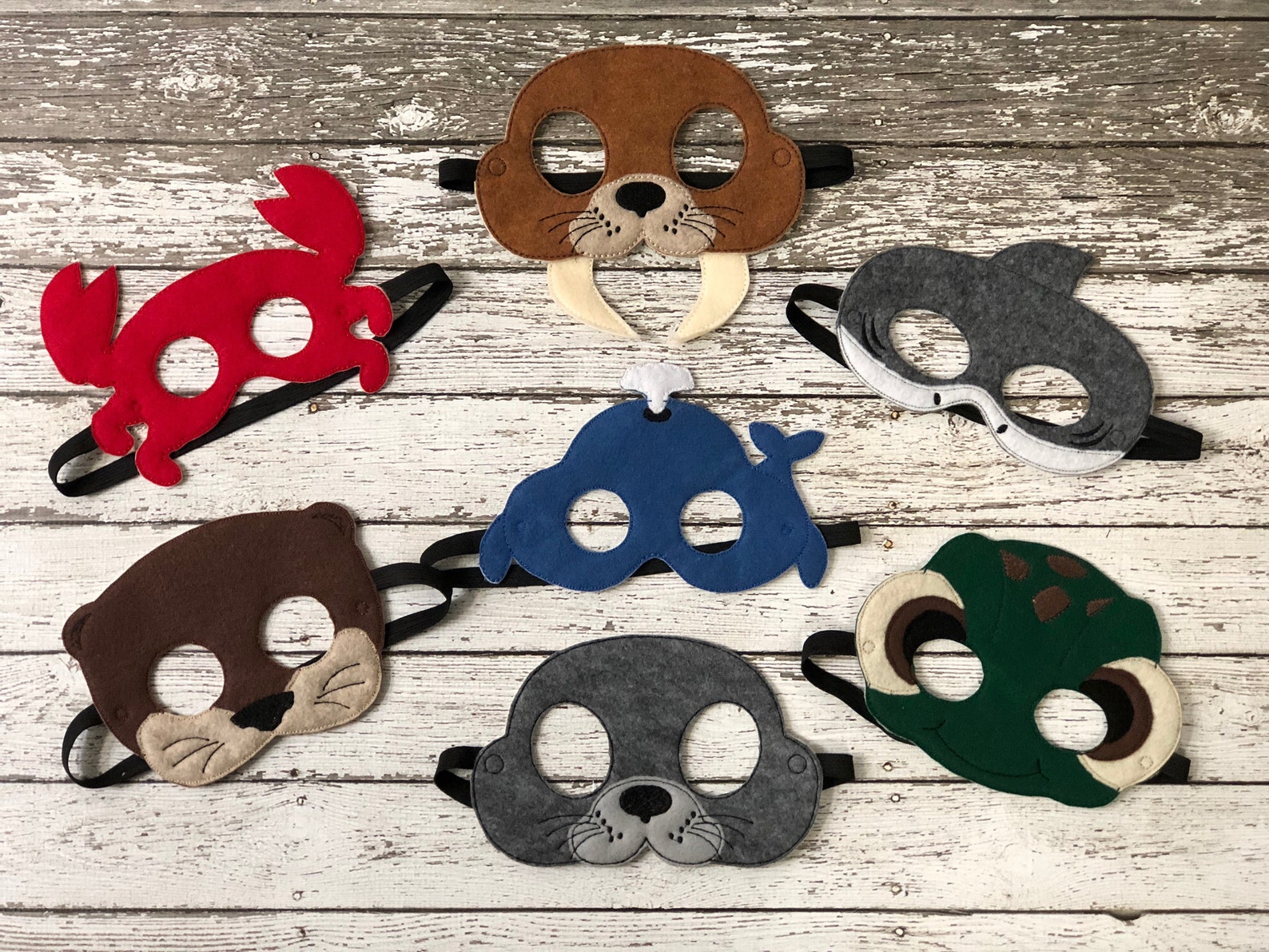 Sea Life Masks Ocean Life Kids Masks Kids Costumes Fish Mask | Etsy