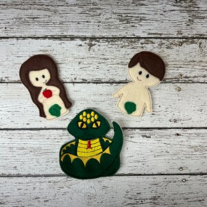 Adam and Eve Felt Finger Puppet Set - Essential Bible Story Prop - Etsy