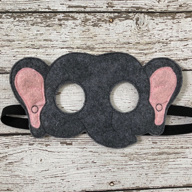 Elephant Mask Elephant Costume Elephant Felt Mask Zoo Birthday | Etsy
