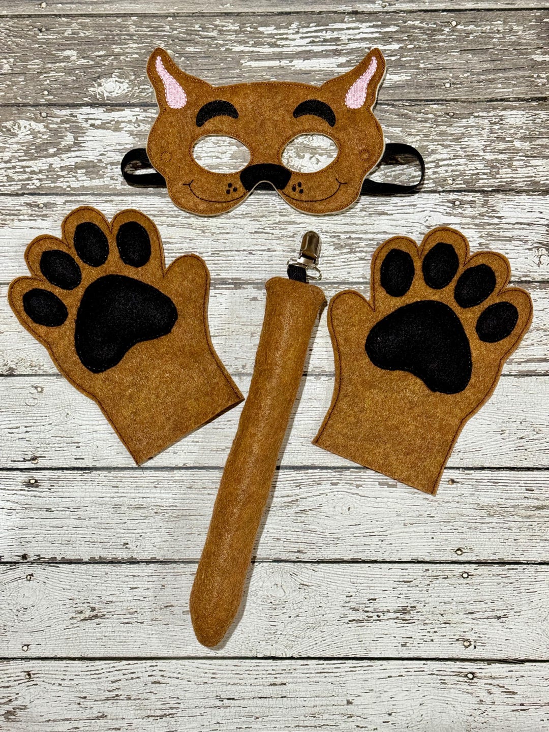 Handmade Great Dane Mystery Hunter Dog Mask, Costume and Paws and Tail ...