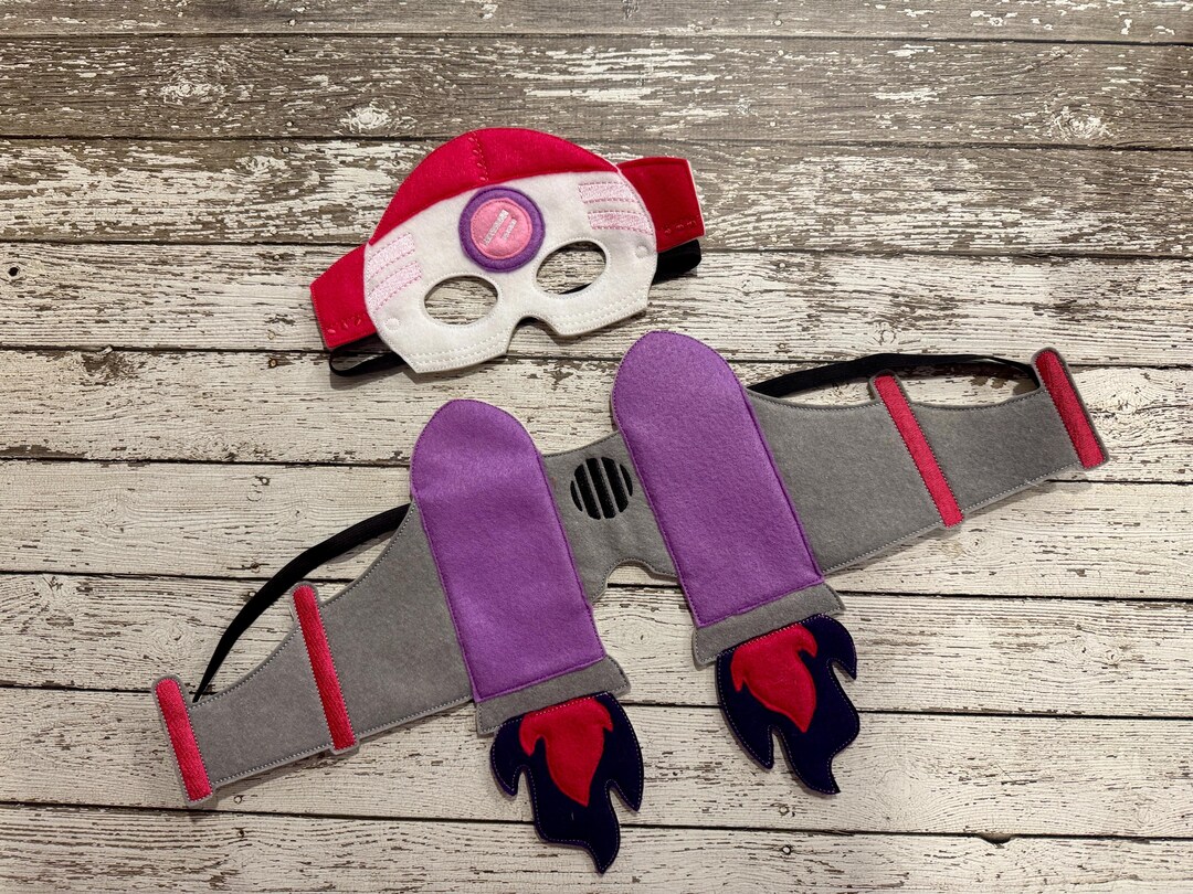 Handcrafted Girlie Rocket Mask & Jet Pack Costume Pieces- Space-themed ...