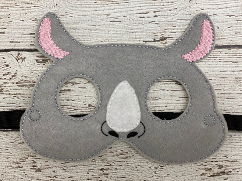 Rhinoceros Mask Rhinoceros Costume Rhino Felt Mask Zoo Birthday Party ...