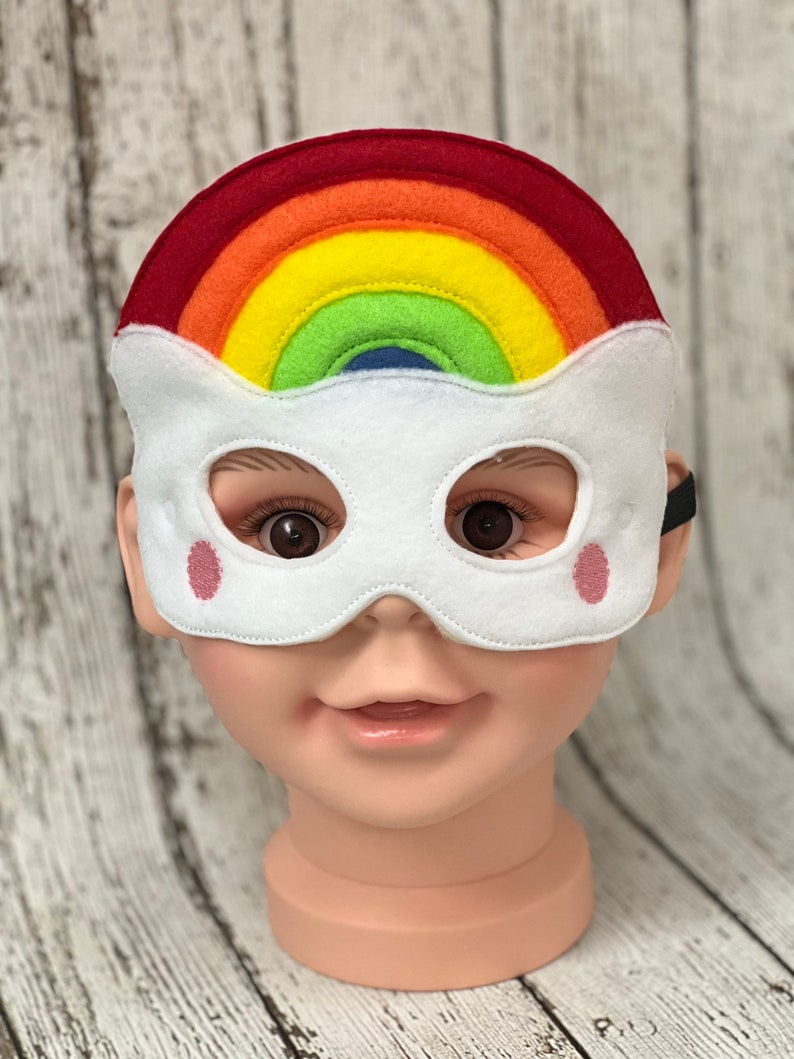 Rainbow Mask Rainbow Costume Cloud Mask Cloud Costume Weather - Etsy