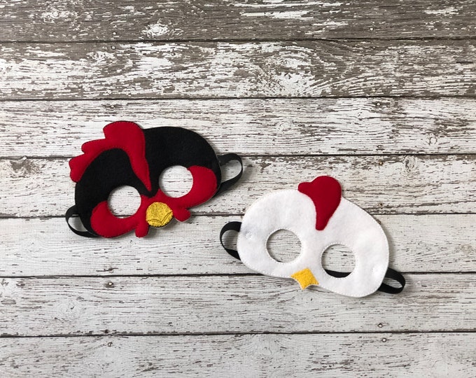 Chicken Felt Mask Rooster Felt Mask Chicken Mask Rooster Mask Bird Mask ...