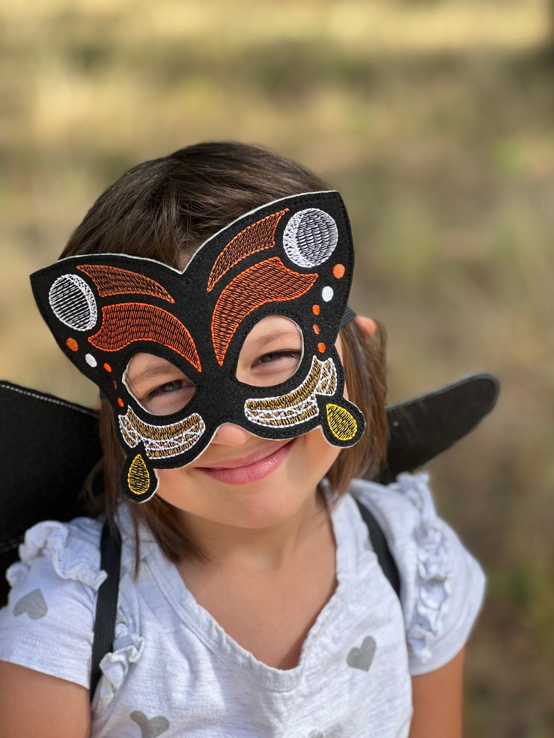 Blue Butterfly Costume: Embroidered Felt Mask and Wings - Etsy