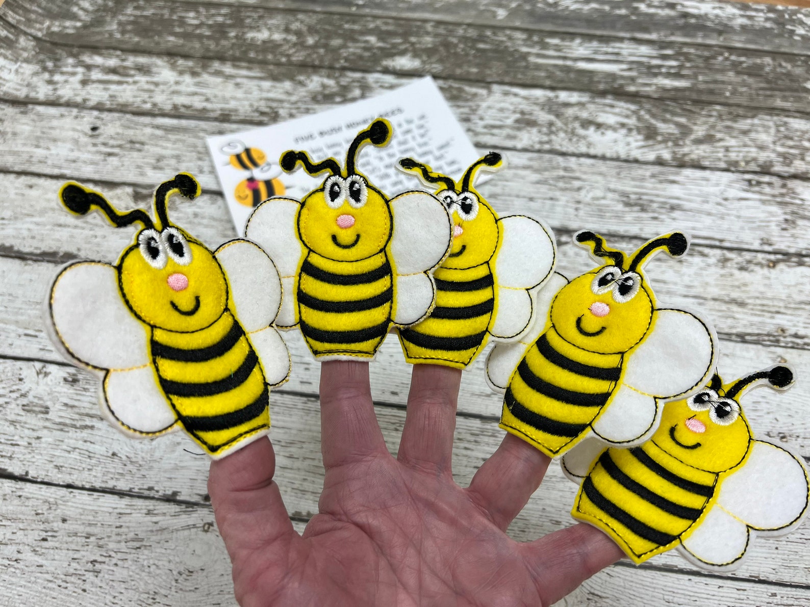 Bees Finger Puppet Set Felt Finger Puppets for Kids Handmade - Etsy