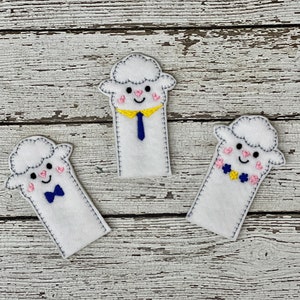 Sheep Finger Puppets Lamb Felt Finger Puppets Sheep Family Finger Puppets Animal Finger Puppets ...