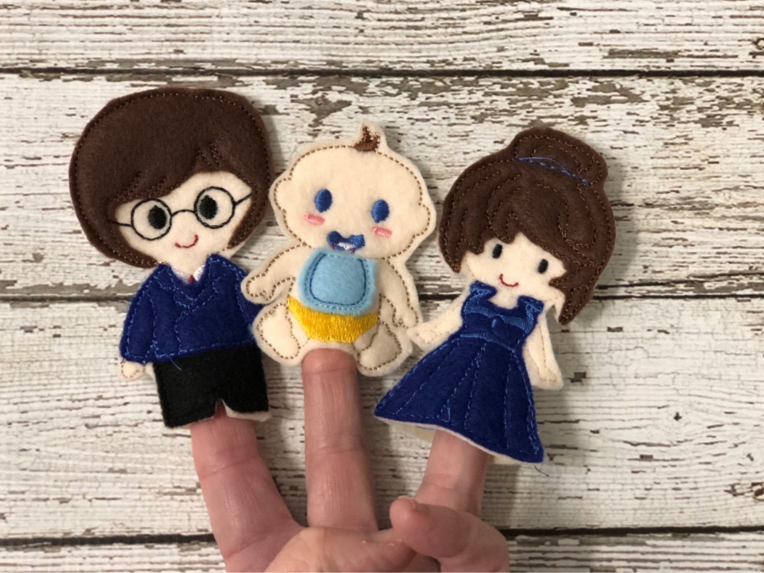 Family Finger Puppet Set Felt Finger Puppets for Kids Handmade Finger ...
