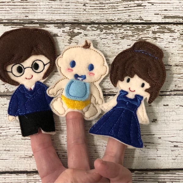 Family Finger Puppets Set - Etsy