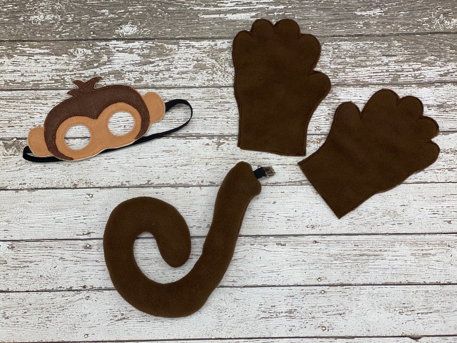 Handmade Monkey Costume and Mask - Eco-friendly Felt Animal Dress-up ...