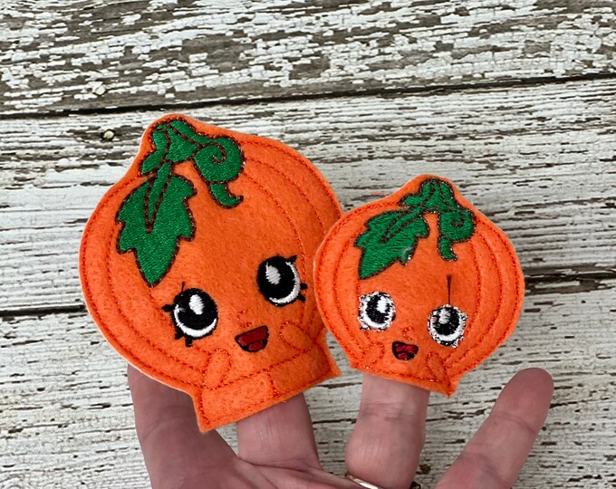 Jack-o-lantern Finger Puppets Felt Finger Puppet Halloween Finger ...