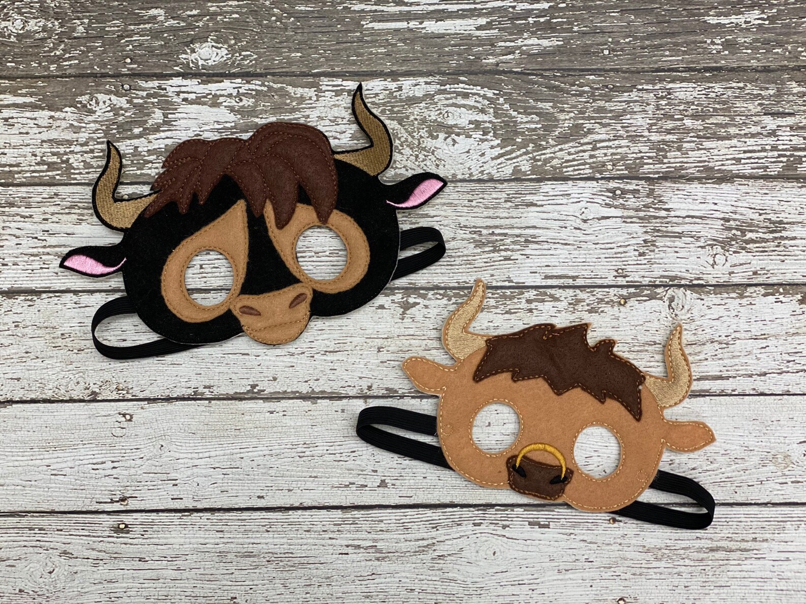 Handcrafted Bull Mask and Tail Set - Ideal for Imagination Play and ...