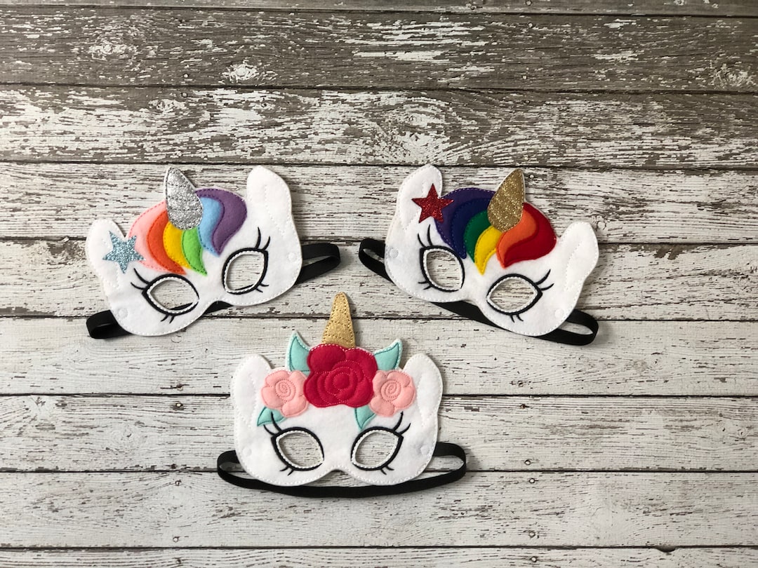 Unicorn Mask Girl Unicorn Mask Flower Unicorn Masks Rainbow Unicorn ...