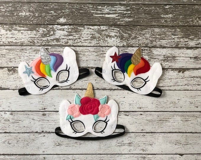 Unicorn Mask Girl Unicorn Mask Flower Unicorn Masks Rainbow Unicorn ...