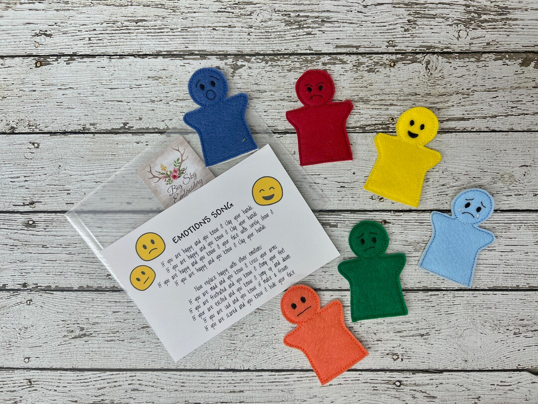 Expressive Emotion Finger Puppets Set Delightful Story Time Props ...