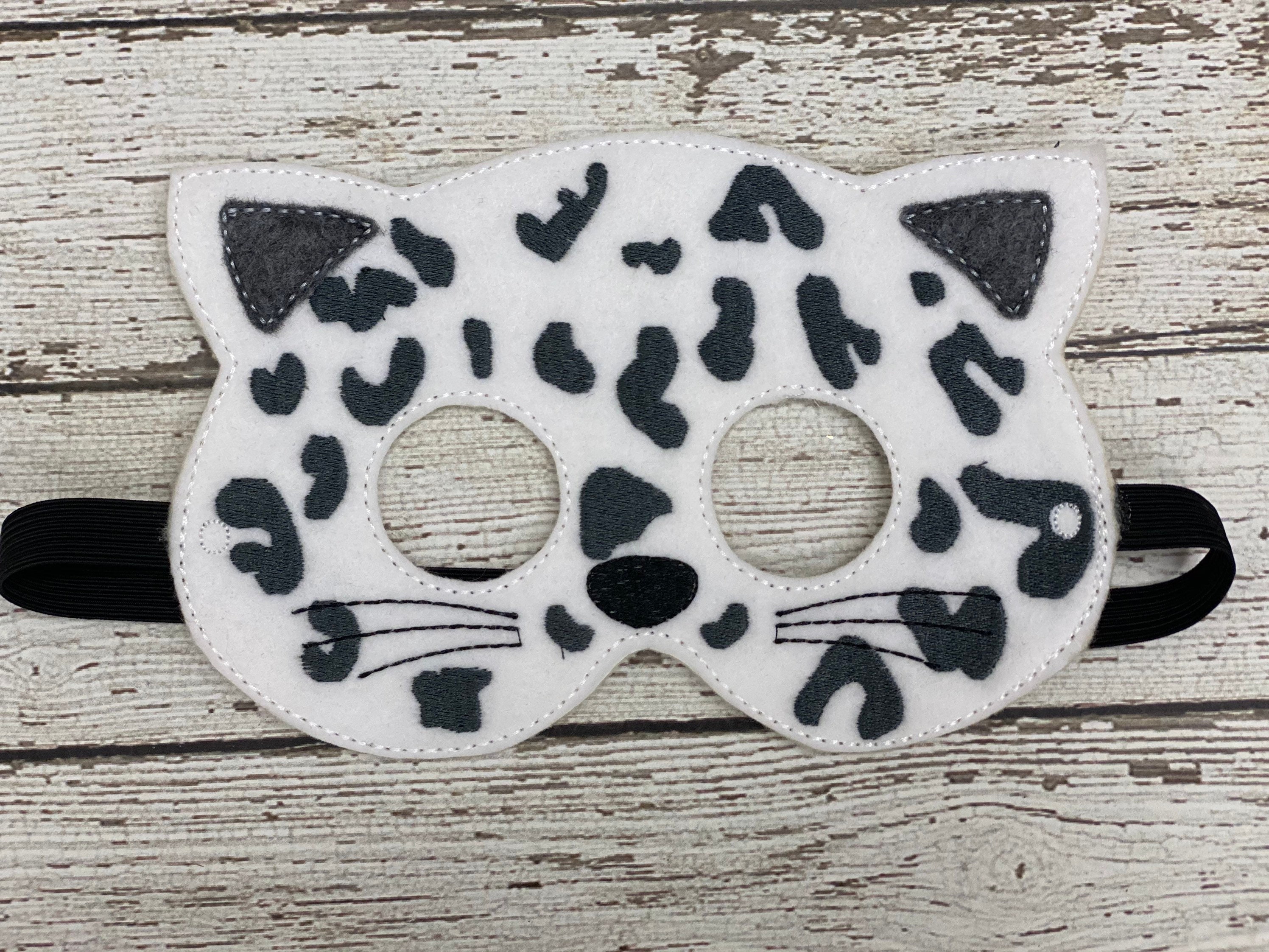 Embroidered Felt Snow Leopard Mask: Kids Costume, Party Favor - Etsy