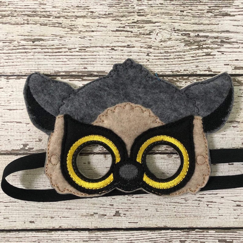 Lemur Felt Mask Lemur Mask Lemur Costume Madagascar Animal | Etsy