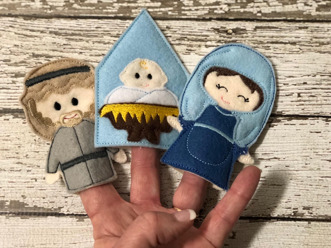 Nativity Finger Puppet Set Felt Finger Puppets for Kids - Etsy