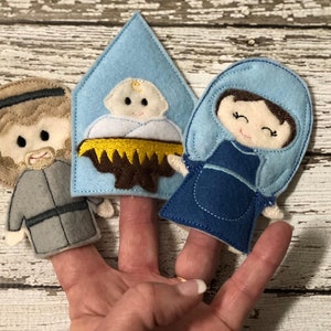 Nativity Finger Puppet Set Felt Finger Puppets for Kids Handmade Finger ...