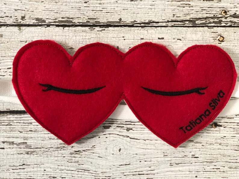 Heart Sleep Mask Valentine Sleeping Mask Eye Mask Eye Pillow - Etsy