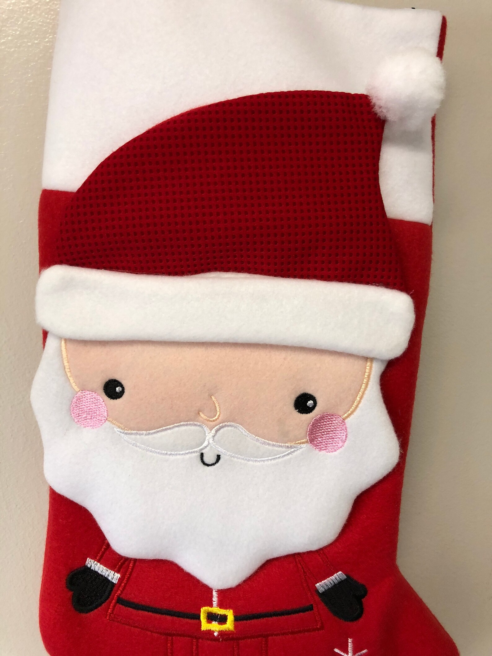 Personalized Christmas Stocking Plush With Santa, Boy Elf and Girl Elf ...