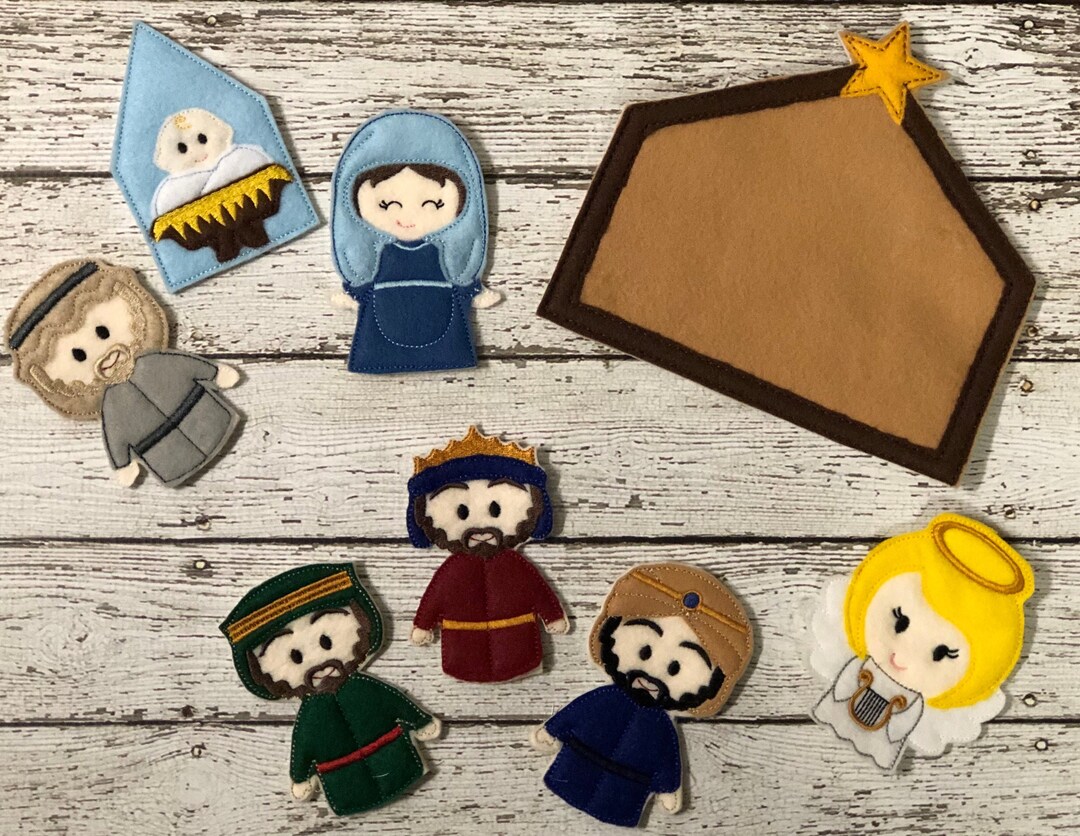Nativity Finger Puppet Set Felt Finger Puppets for Kids Handmade Finger ...