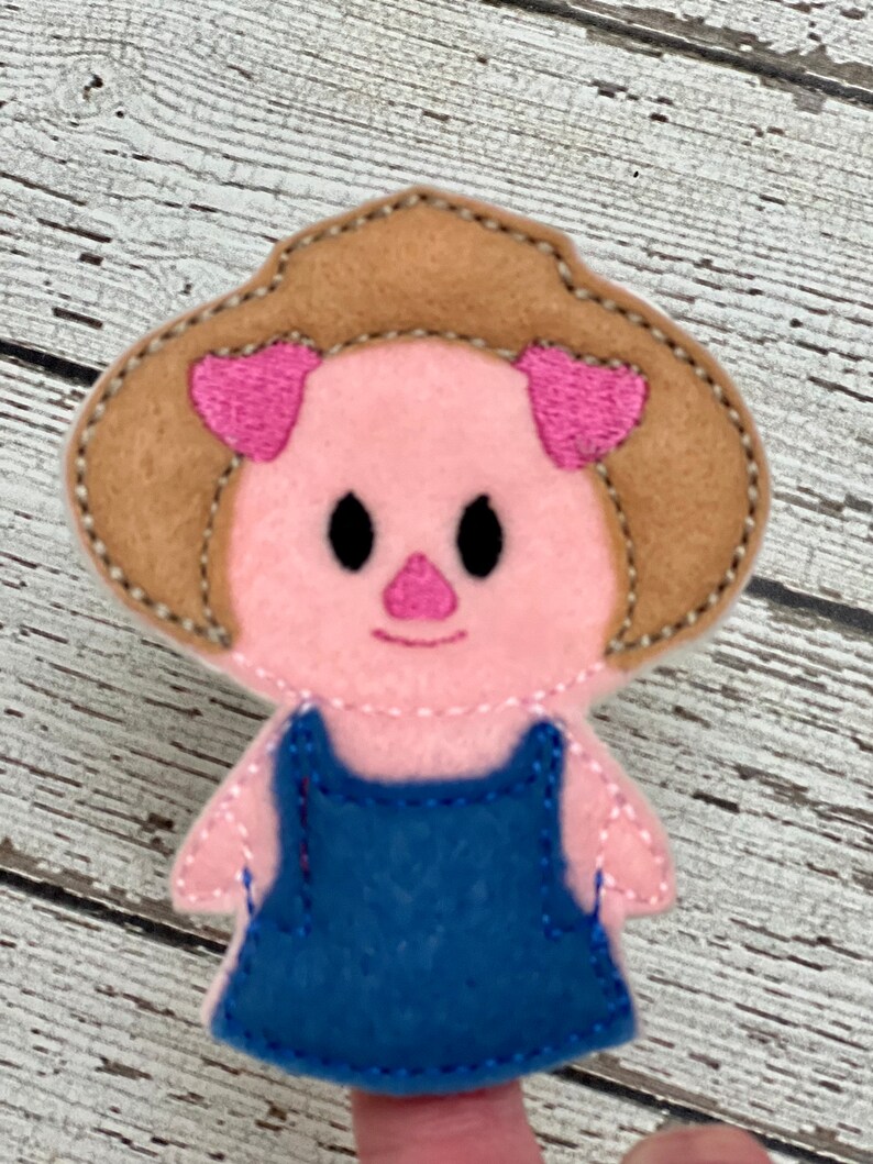 Three Little Pigs Felt Finger Puppets Pig Puppets Nursery - Etsy