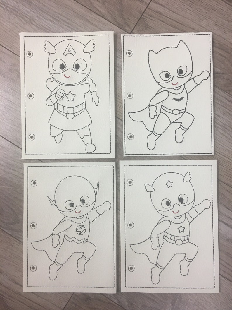 Super Hero Girls Reusable Coloring Pages Busy Book Quiet Book - Etsy