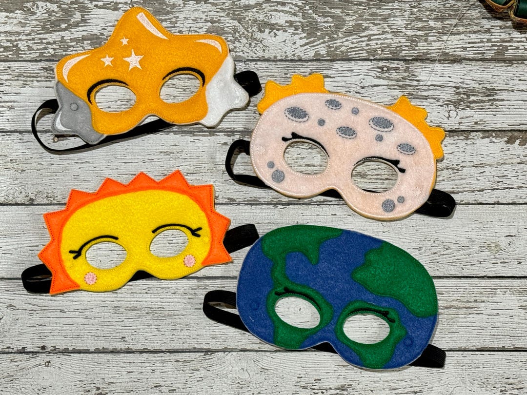 Planet Felt Mask Space Mask Sun Costume Sunshine Mask Earth Mask Stars ...