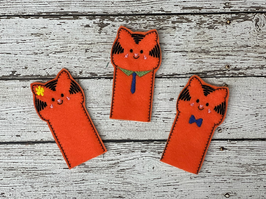 Tiger Finger Puppets Tiger Felt Finger Puppets Tiger Family Finger ...