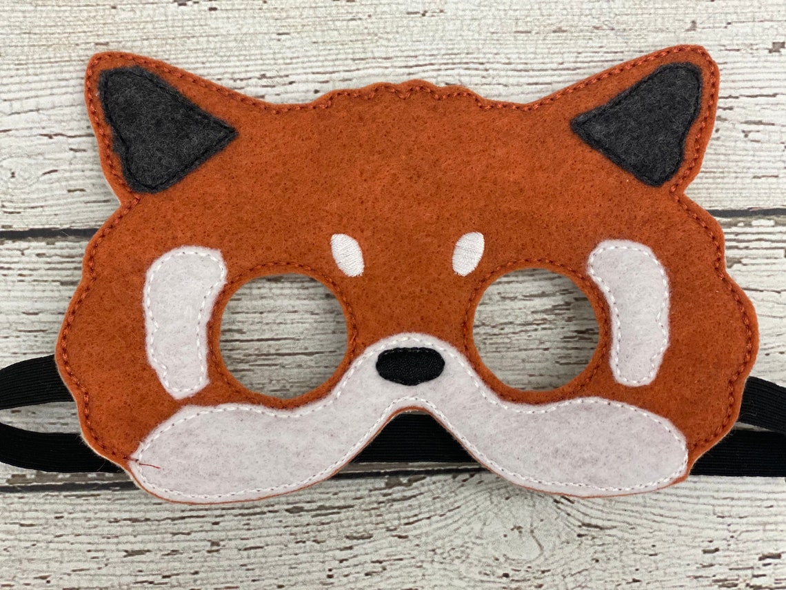 Panda Bear Mask Panda Bear Costume Red Panda Bear Mask Kids - Etsy