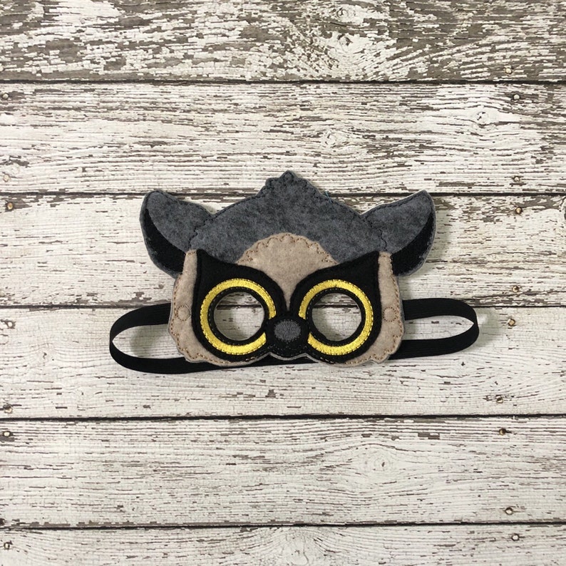 Lemur Felt Mask Lemur Mask Lemur Costume Madagascar Animal | Etsy