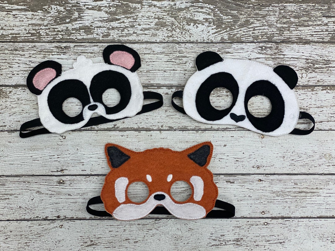 Panda Bear Mask Panda Bear Costume Red Panda Bear Mask Kids Masks Kids ...