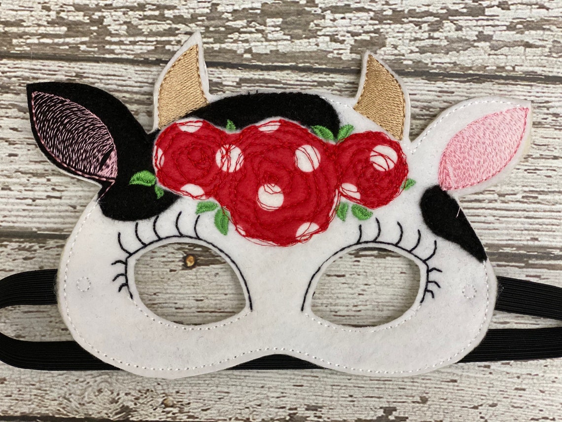 Cow Masks Cow Costume Child Masks Child Costumes Flower Cow | Etsy