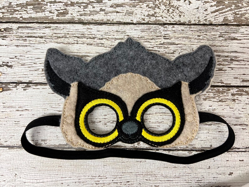 Lemur Felt Mask Lemur Mask Lemur Costume Madagascar Animal - Etsy