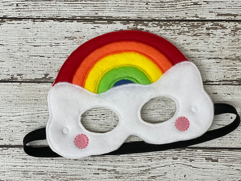 Rainbow Mask Rainbow Costume Cloud Mask Cloud Costume Weather - Etsy