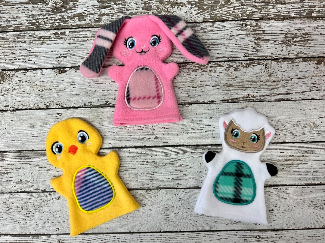 Easter Hand Puppet Spring Animal Puppet Chick Puppet Bunny Puppet Lamb ...