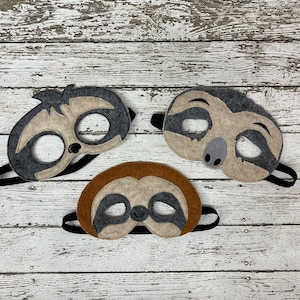 Sloth Mask Sloth Costume Zoo Animal Mask Zoo Animal Costume Kids Masks ...
