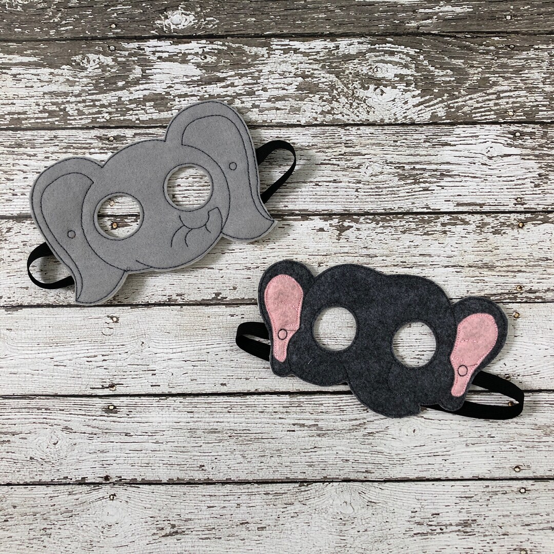 Elephant Mask Elephant Costume Elephant Felt Mask Zoo Birthday Party ...